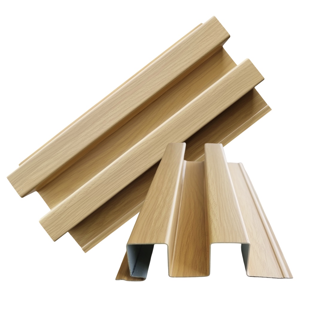 [AL01-Oak] Aluminium Fluted Wall Panel - Ecotecture Pte Ltd