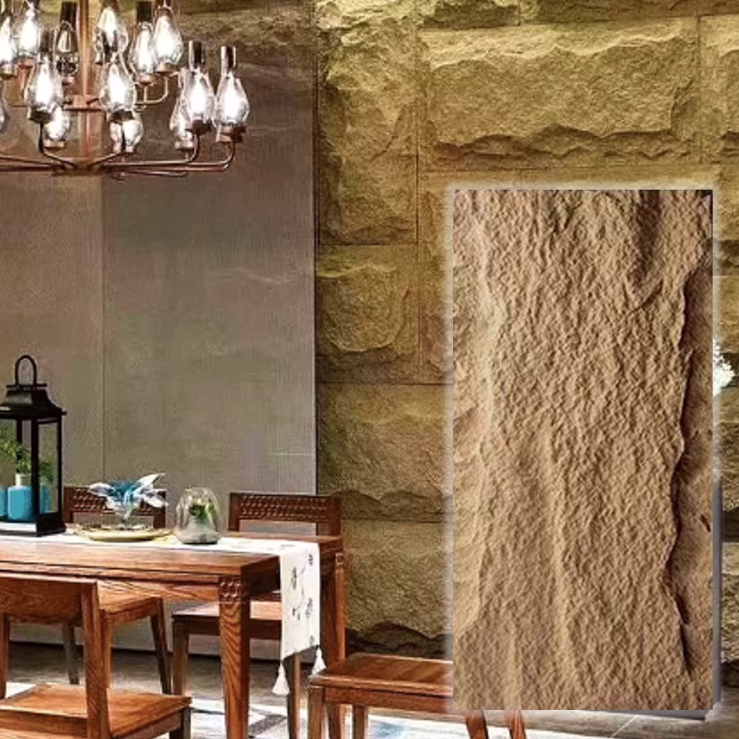PU Stone Feature Wall Panel (Code:STWL-YLW) - Ecotecture Pte Ltd