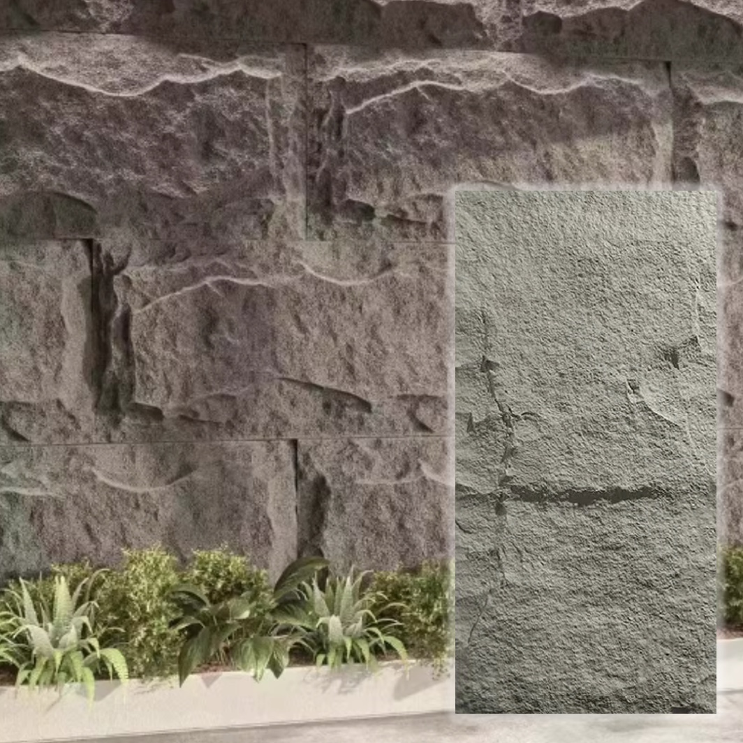 PU Stone Feature Wall Panel (Code:STWL-GY) - Ecotecture Pte Ltd