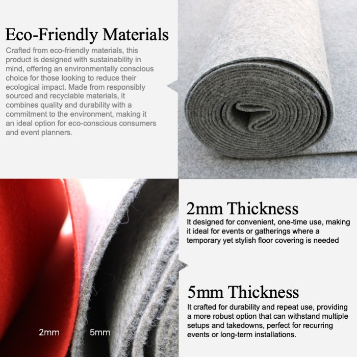 BLUE Event Carpet (2mm/5mm) - Ecotecture Pte Ltd