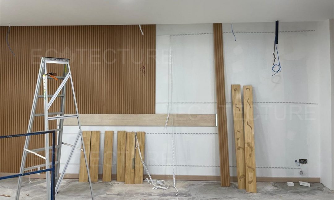 Fluted Wall Panel/ Wall Décor Installation - Ecotecture Pte Ltd