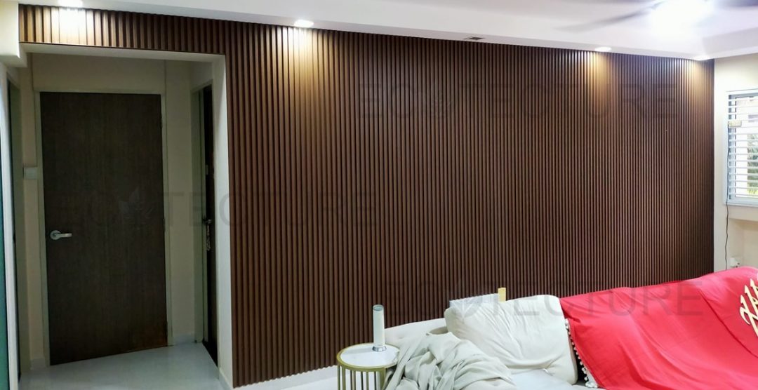 Fluted Wall Panel/ Wall Décor Installation - Ecotecture Pte Ltd