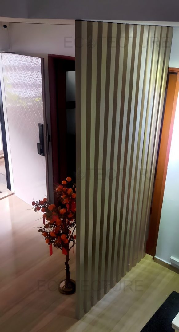 Slatted Aluminium Tube Divider Installation - Ecotecture Pte Ltd
