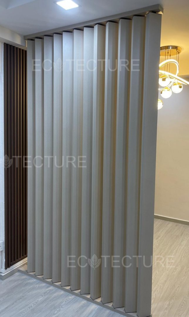 Slatted Aluminium Tube Divider Installation - Ecotecture Pte Ltd